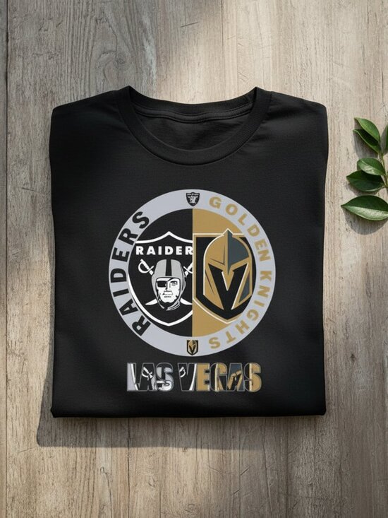 Boutique | Tops | Las Vegas Raiders Golden Knights Mashup Graphic Tee ...
